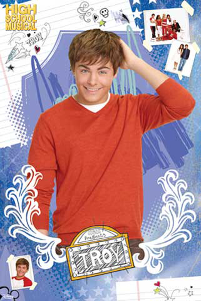High School Musical - Poster - 2, Troy Version 2, 7,99