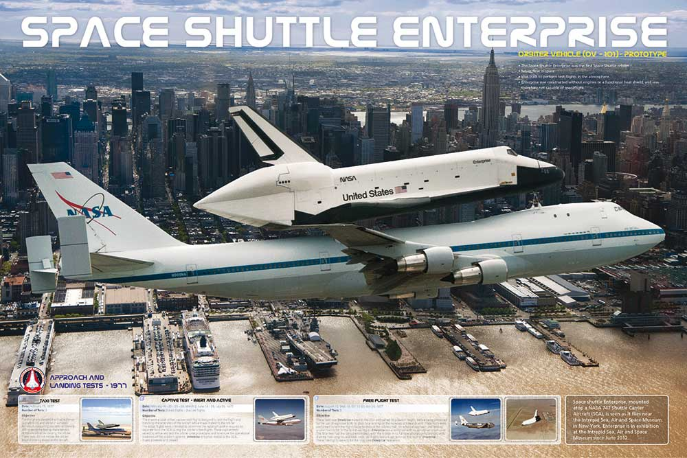 Educational - Bildung - Poster - Space Shuttle Enterprise, 12,49