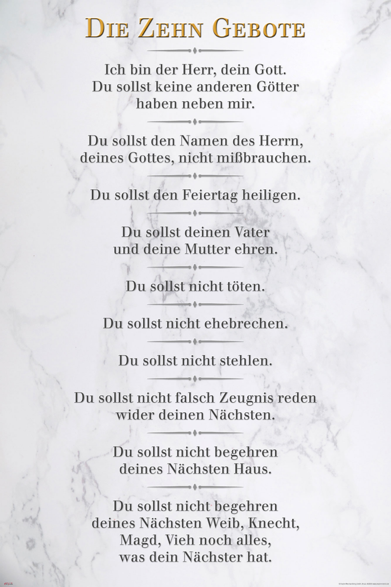 Die 10 Gebote - Poster - Weiß, 14,98