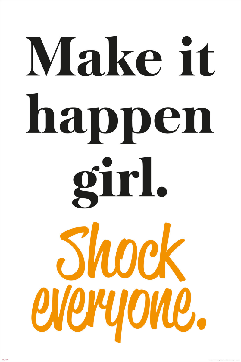 Motivational - Poster - Make it happen girl, 14,98