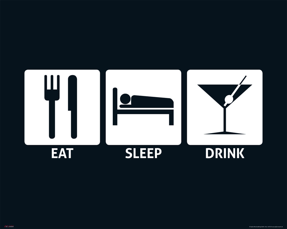 Eat, Sleep - Mini-Poster - Drink + Zusatzartikel, 14,98