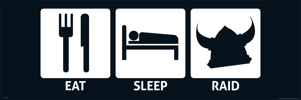 Eat, Sleep - Slim-Poster - Raid + Zusatzartikel, 14,58