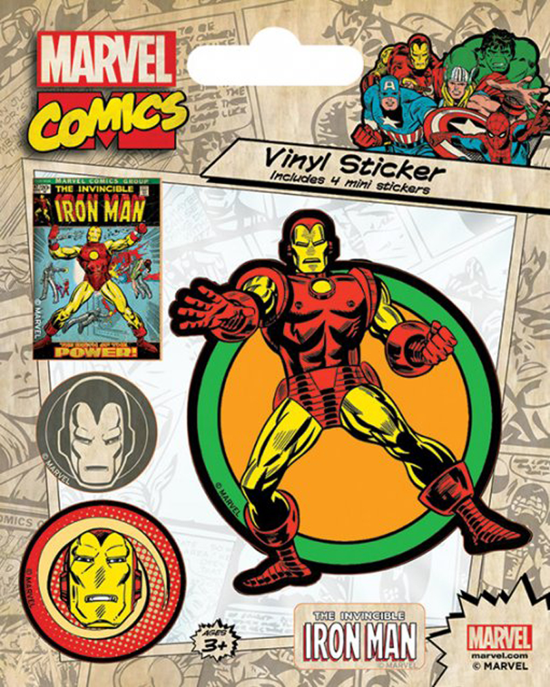 Marvel Comics - Sticker-Sets - Iron Man Retro, 7,79