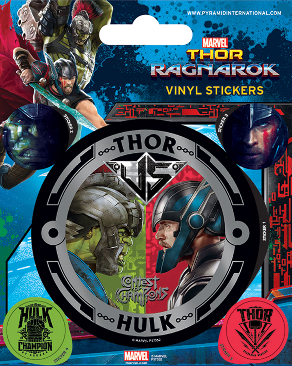 Thor 3, Ragnarok - Sticker-Sets - Thor vs Hulk, 7,79