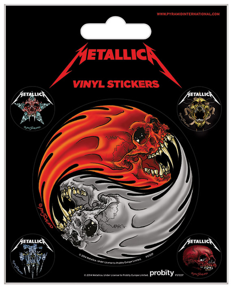 Metallica - Sticker-Sets - Yin & Yang Skulls, 8,57