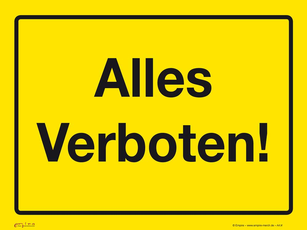Fun - Sticker - Alles Verboten, 2,99