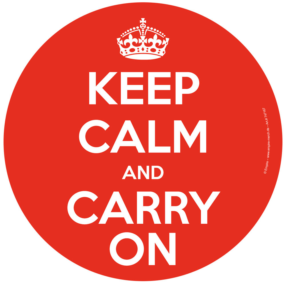 Keep Calm - Sticker - and Carry On, 6,59