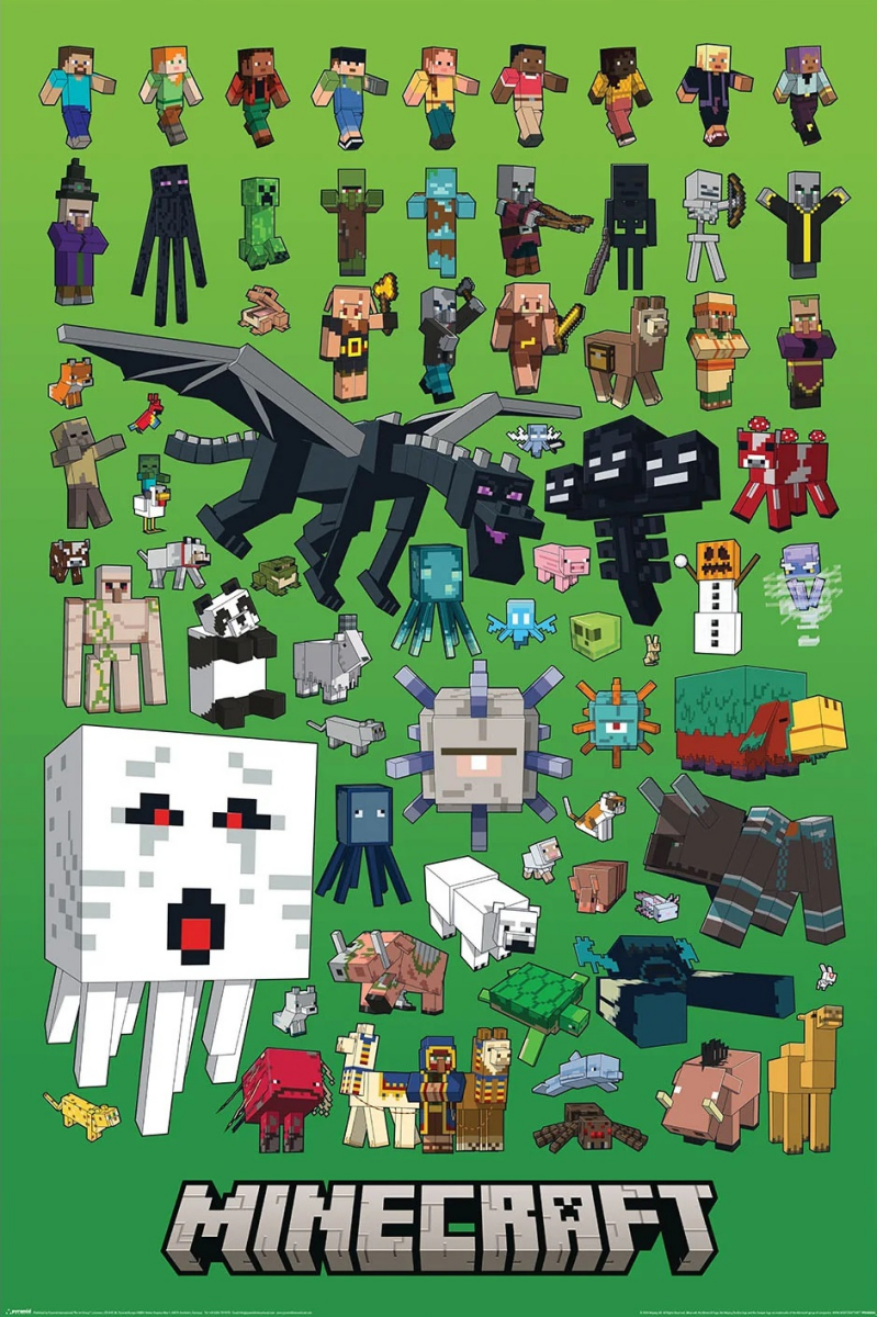 Minecraft - Character Montage - Poster 61x91,5 cm, 9,59
