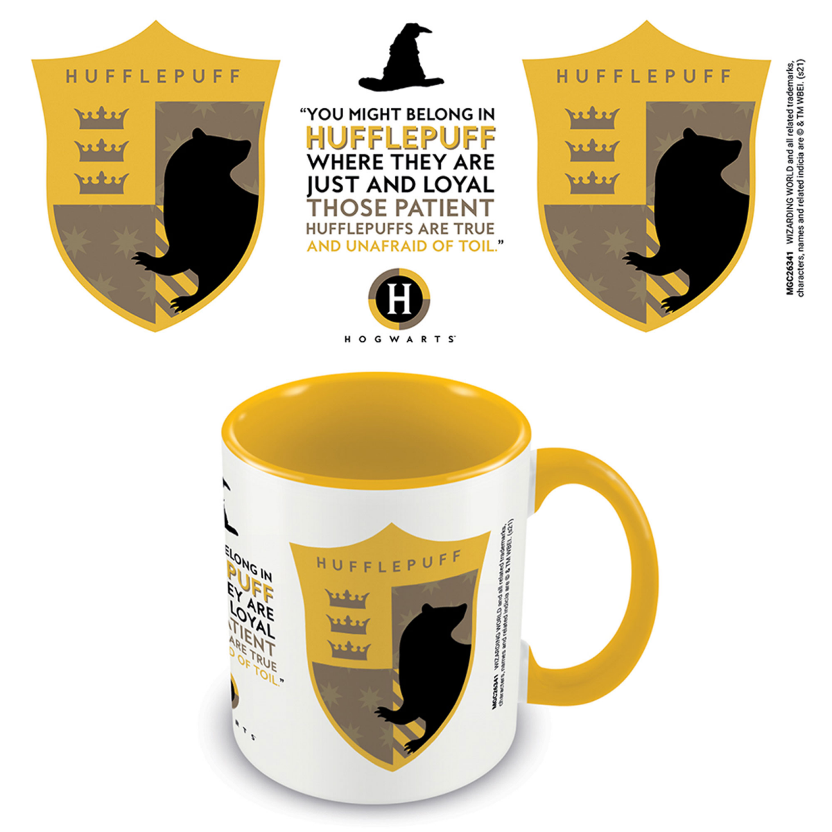 Harry Potter - Lizenz Tassen 3D - Hufflepuff - Yellow, 29,46