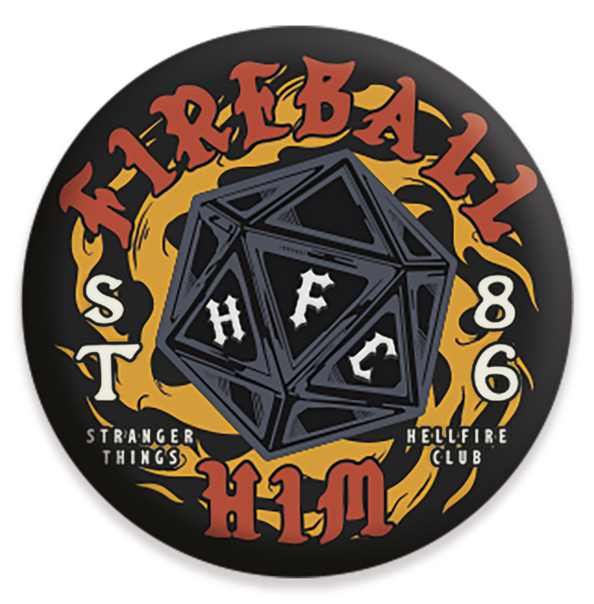 Stranger Things - Button Badge - 4 - Fireball Him, 4,99