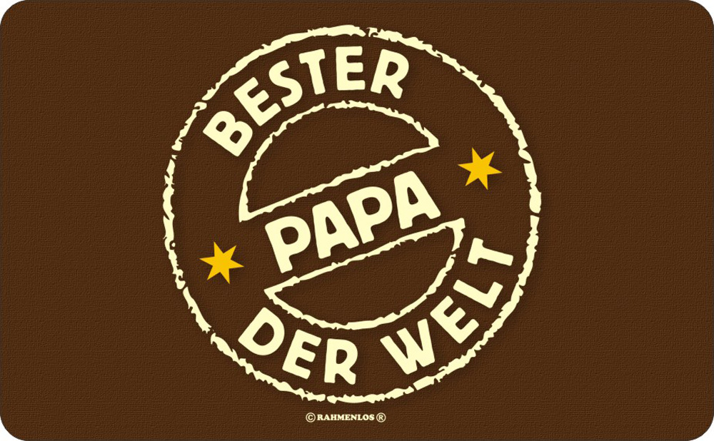 Bester Papa der Welt - Frühstücksbrettchen - Resopal Brettchen, 10,99